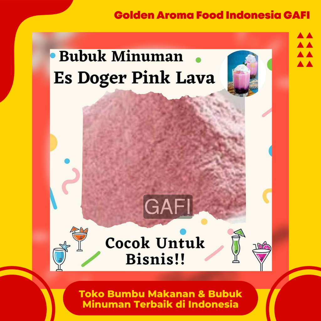 Jual Bubuk Minuman Es Doger Pink Lava 1 Kg Serbuk Minuman Rasa Pink ...