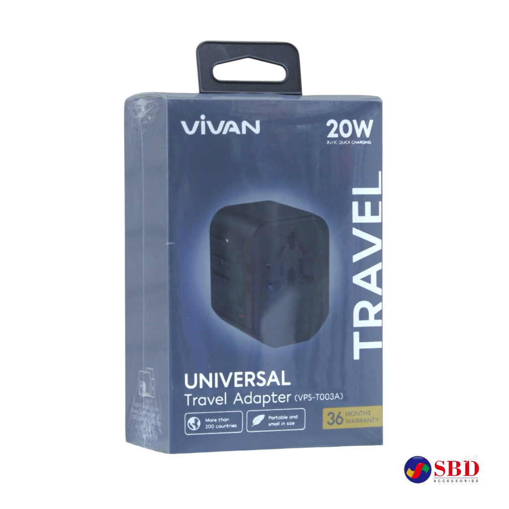 Jual VIVAN Power Adapter Universal 20W VPS-T003A USB Type-C Multi ...