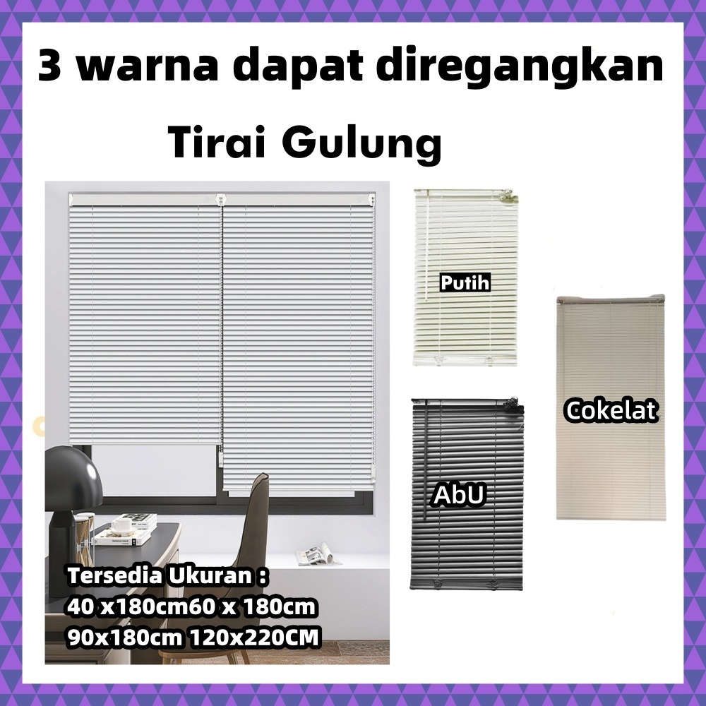 Jual FORHOM TIRAI GULUNG LIPAT JENDELA / ROLLER BLIND VENETIAN BLINDS ...