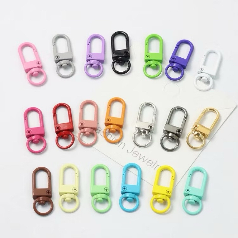 Jual OVAL KEY RING WARNA WARNI (1 pc) Ring Kait Lobster Gantungan Kunci ...