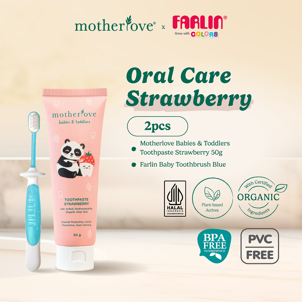 Jual Motherlove X Farlin Oral Care - Strawberry - Bundle Odol dan Sikat ...