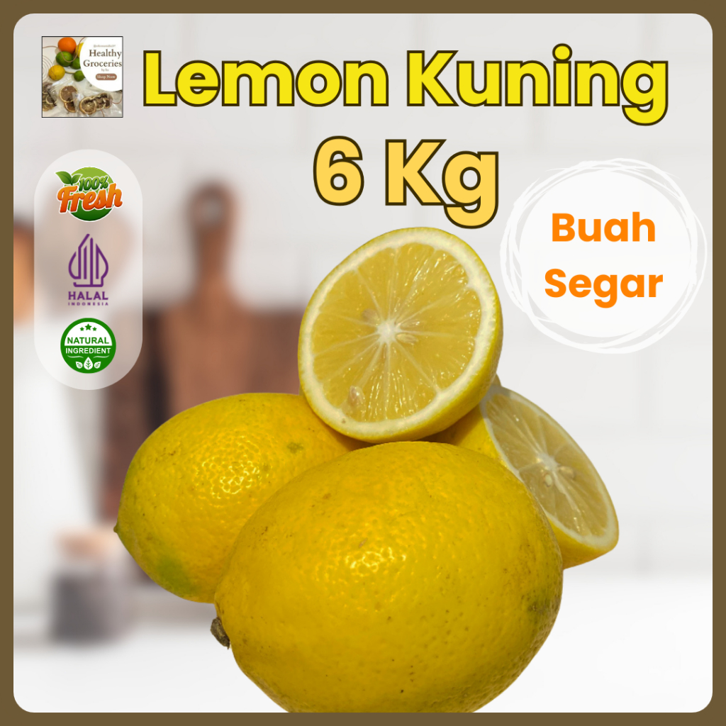 Jual Lemon California Lokal 6 KG FRESH Kualitas Terbaik / Lemon Kuning ...