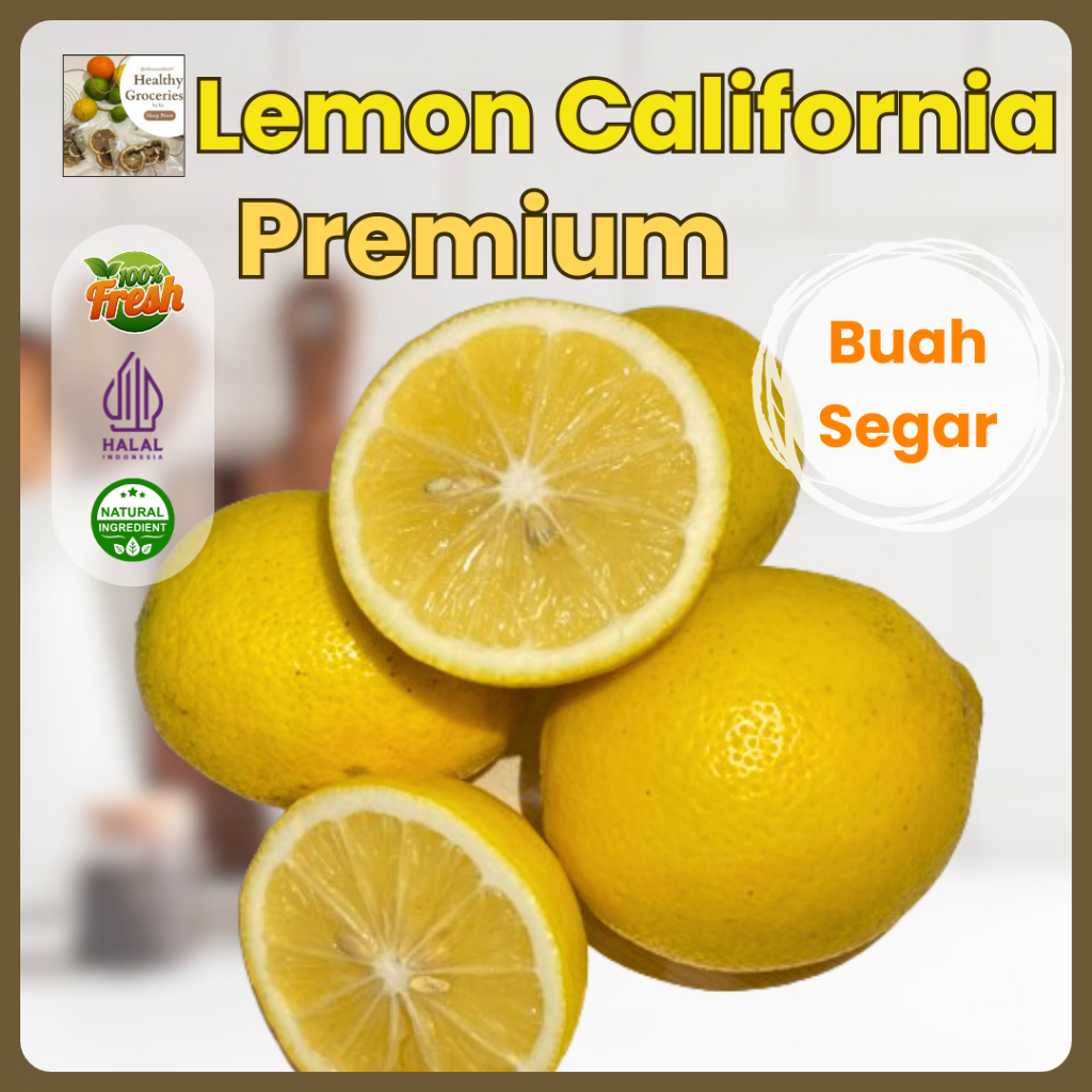 Jual Premium Lemon California Lokal 500 Gram 1 Kg FRESH Kuning / Lemon ...