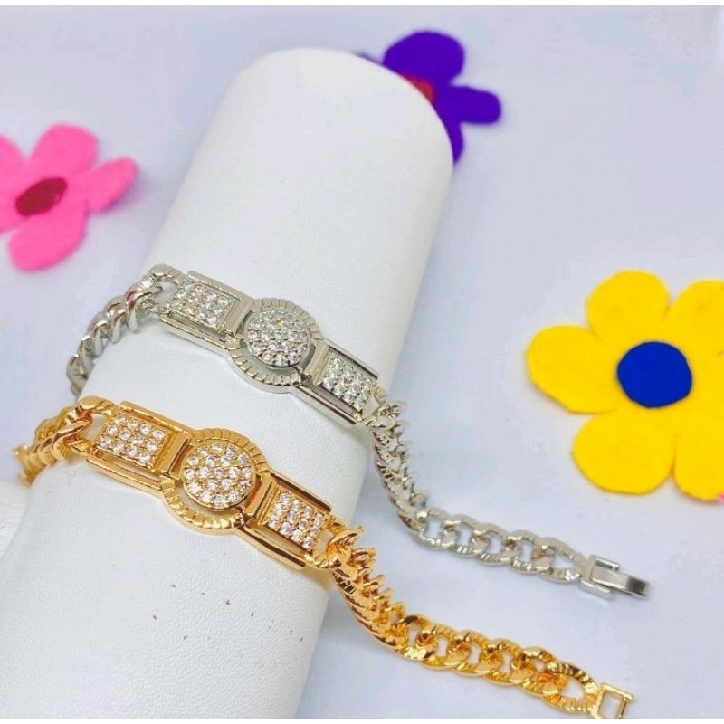 Jual gelang rantai bulat kotak full mata | Shopee Indonesia