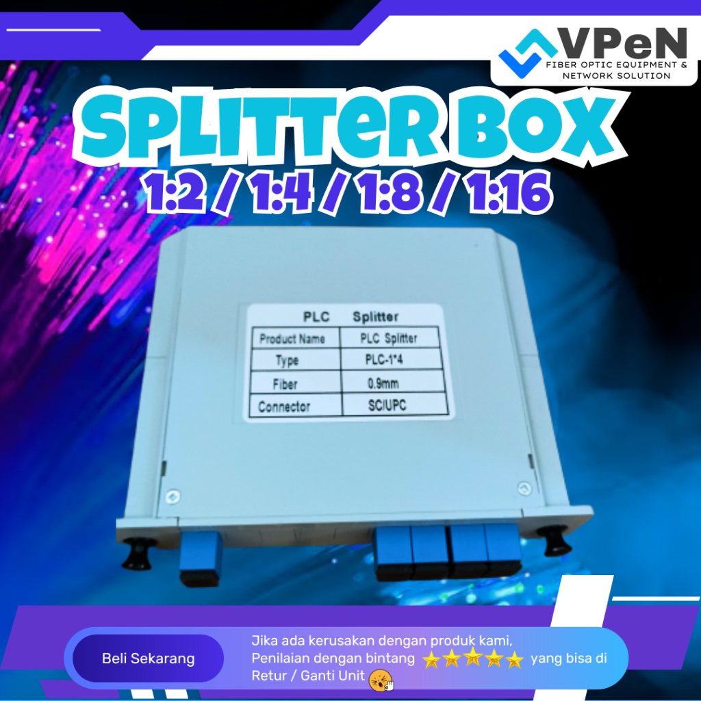 Jual Passive Splitter Box 1:2 1:4 1:8 1:16 SC UPC Terbaik Berkualitas ...