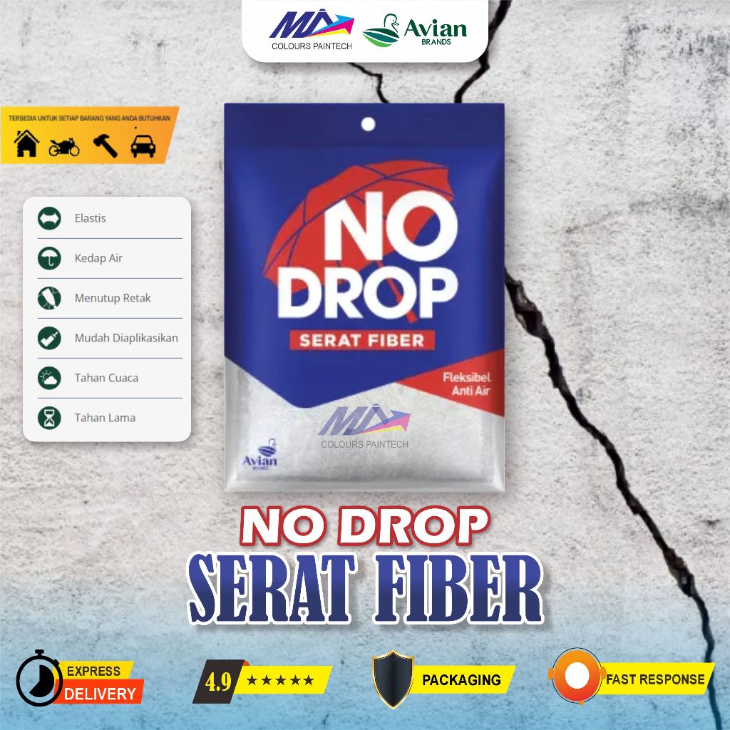 Jual SERAT FIBER SERABUT CAT NO DROP 25cm X 90cm PLAFON ASBES BETON ...