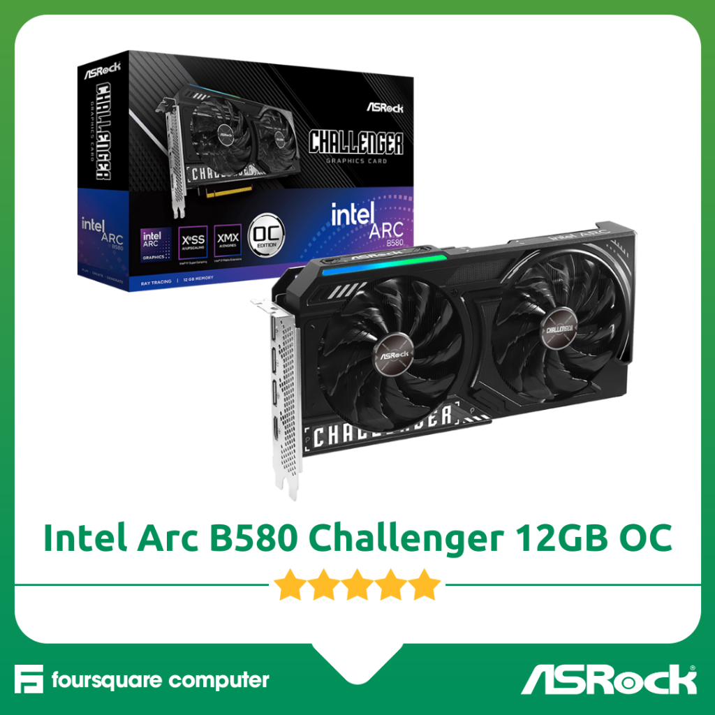 Jual VGA Asrock Intel Arc B580 Challenger 12GB GDDR6 OC Resmi | Shopee ...