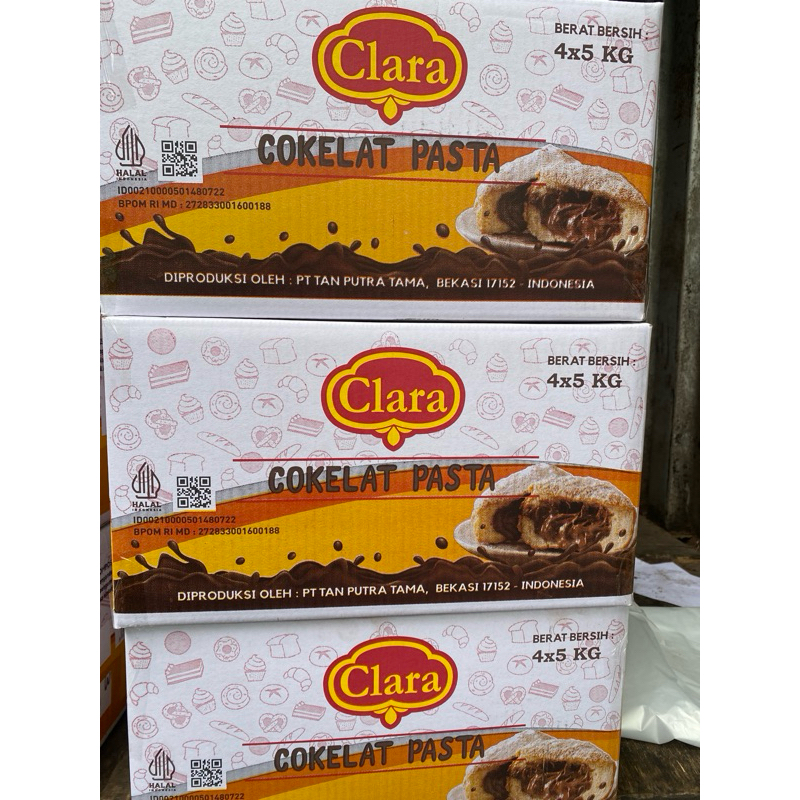 Jual PASTA COKLAT ISIAN ROTI CLARA @ 5kg x 4 Pack | 1 KARTON | Shopee ...