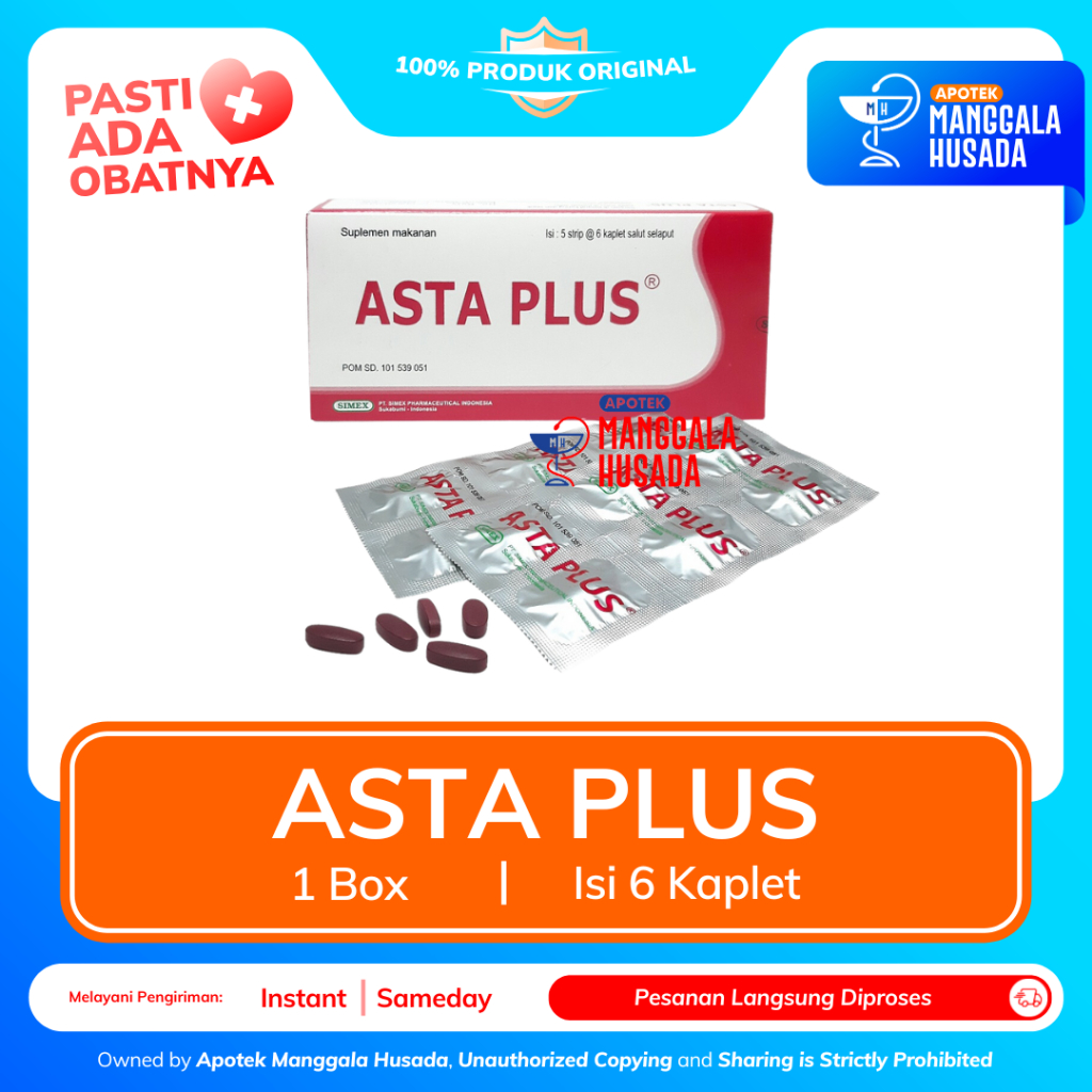 Jual ASTA PLUS SUPLEMEN @ 6 KAPLET | Shopee Indonesia