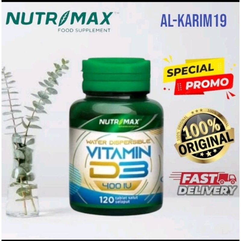 Jual Nutrimax Vitamin D3 400 IU isi 120 - Suplemen Kesehatan vitamin d & k kesehatan tulang ...