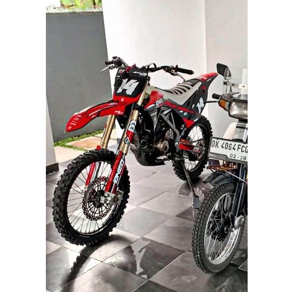 Jual stiker decal KLX GORDON MERAH HITAM simple custom full body free ...
