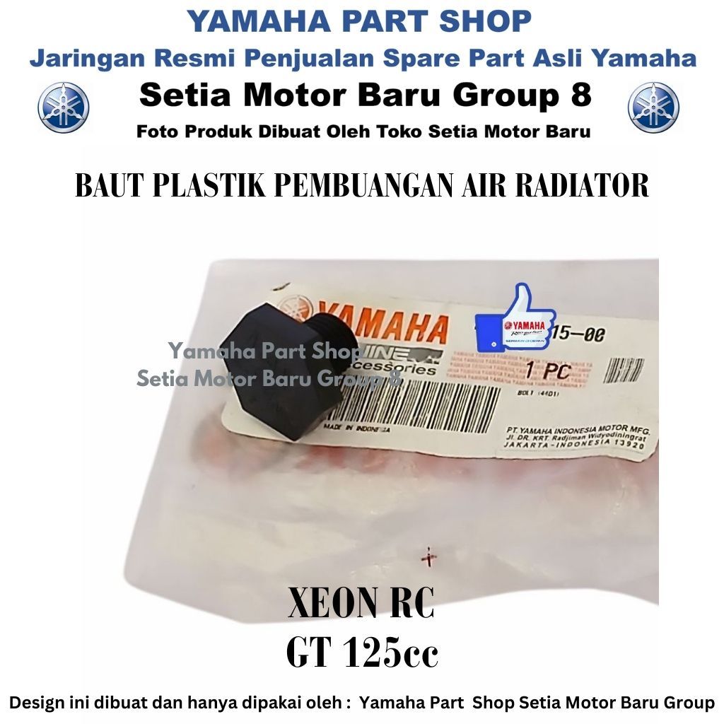 Jual Baut Bolt Plastik Pembuangan Air Radiator Xeon Rc Gt 125 Asli ...