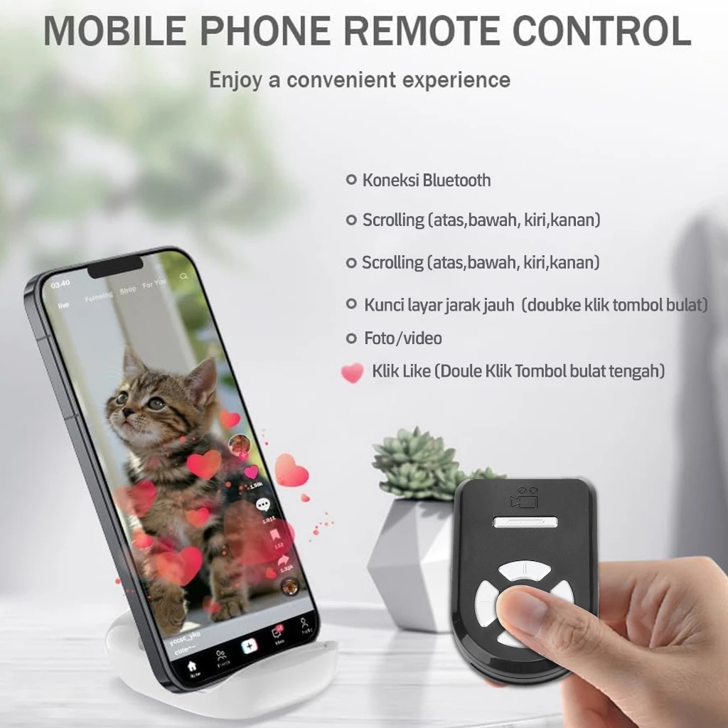 Jual Tomsis Bluetooth Shutter Remote Android & IOS Shutter Remote Android | Shopee Indonesia