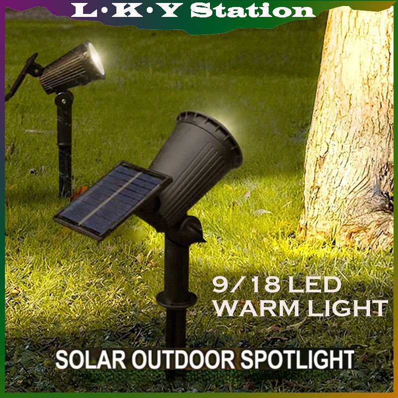 Jual 9LED/18LED Lampu Taman LED Tenaga Surya Solar Cell Panel Lampu ...