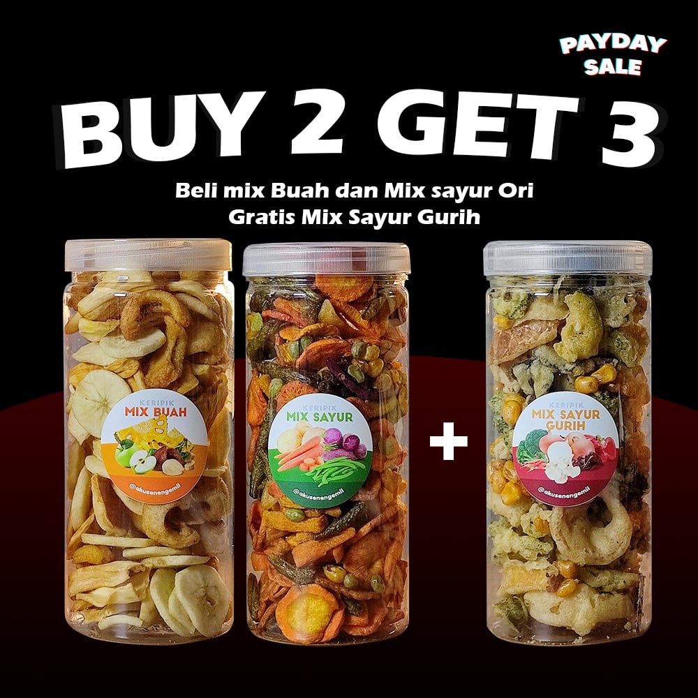 Jual BUY 2 GET 3 1300ml MIX SAYUR ORI, BUAH DAPAT MIX SAYUR GURIH ...