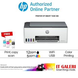 Jual Printer HP Smart Ink Tank 580 All in One ( Print Scan Copy ) Wifi ...