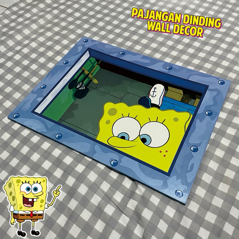 Jual Pajangan dinding stiker jendela squidward spongebob mdf | Shopee ...
