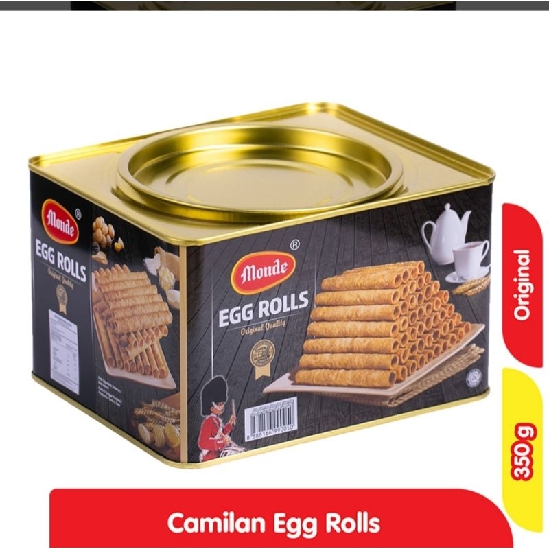 Jual jajanan lebaran Monde egg roll mini(perkaleng) | Shopee Indonesia