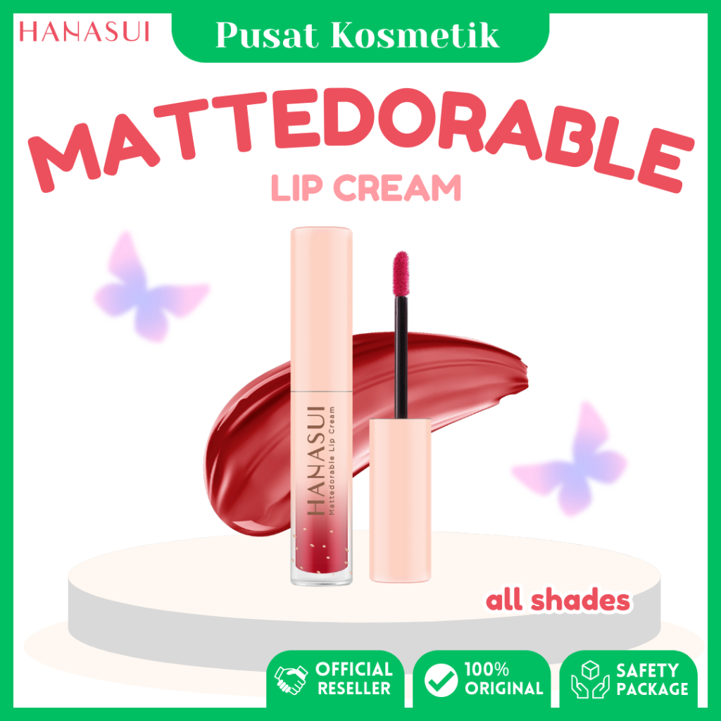 Jual HANASUI Mattedorable Lip Cream | Velvet Matte Finish Ringan Tahan ...