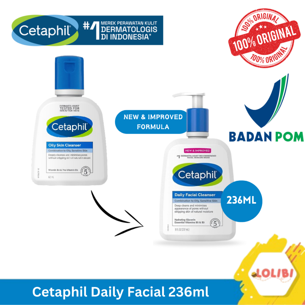 Jual Cetaphil Oily Skin Cleanser 125ml / New Cetaphil Daily Facial ...