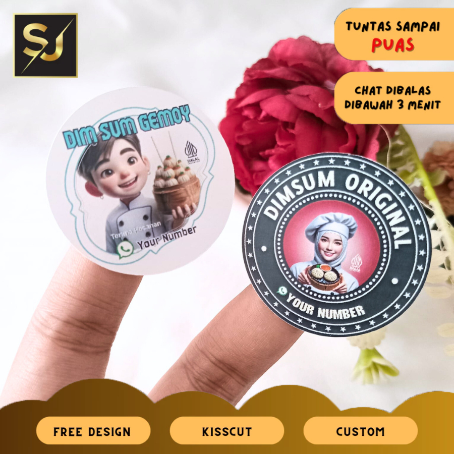 Jual Sangjaya Sticker Print Edisi Dimsum Stiker Makanan Dim Sum Free ...