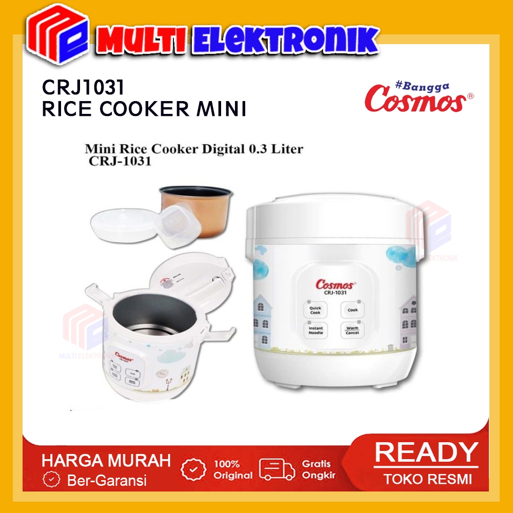 Jual Cosmos Digital Rice Cooker Mini 4 in 1 Kapasitas 0,3 L CRJ1031 ...