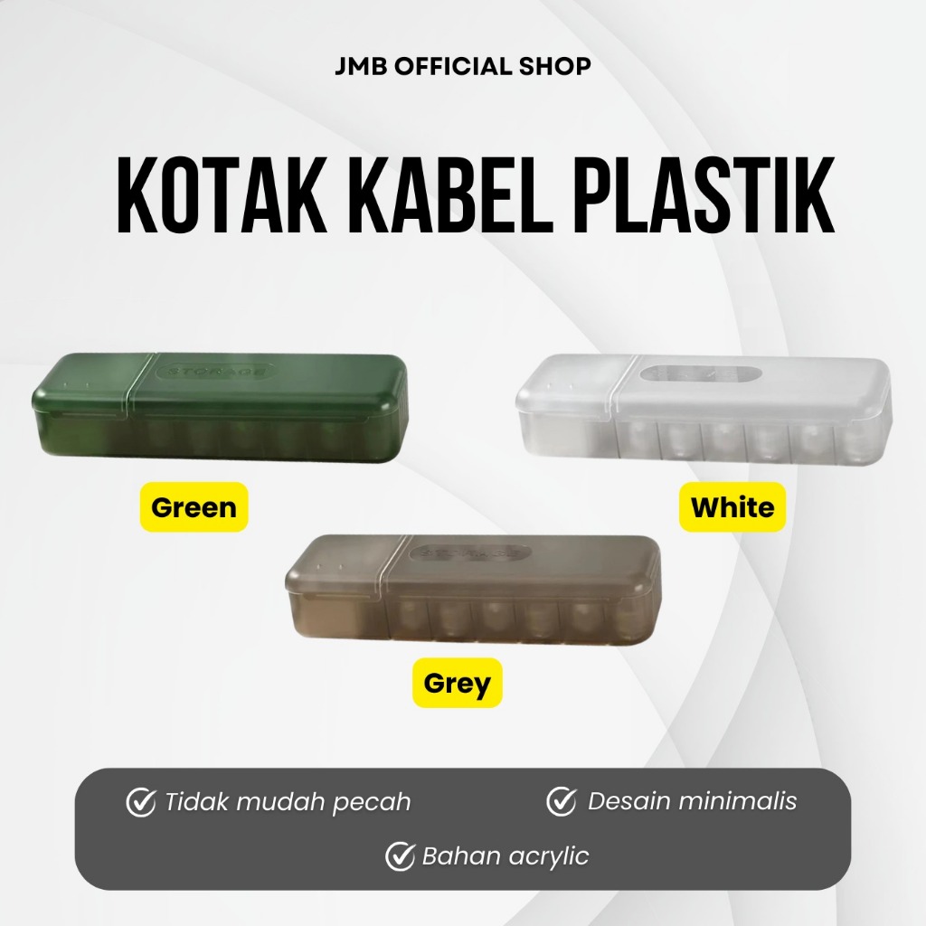 Jual (JMB) Kotak Kabel Plastik Cable Storage Organiser Tempat Kabel ...