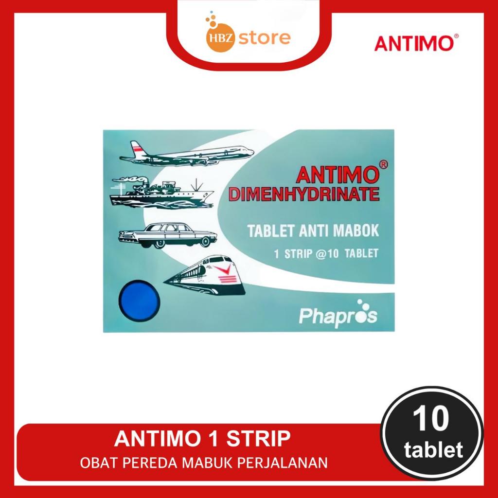 Jual Antimo 1 Strip isi 10 Tablet - Obat Pereda Mabuk Perjalanan ...