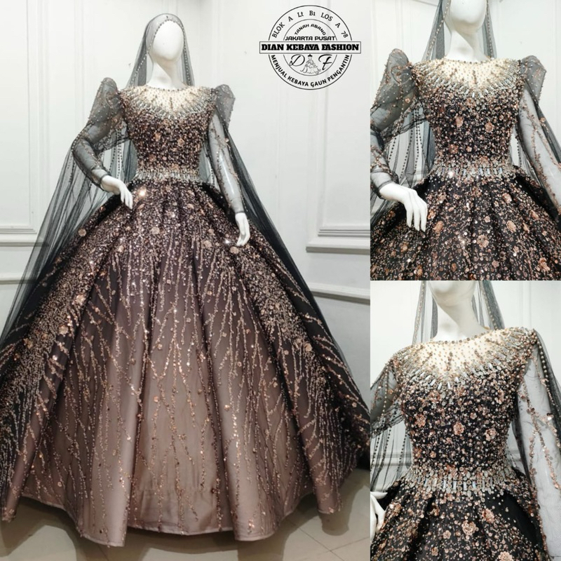Jual Gaun Pengantin Luxury Payet// Wedding Dress Luxury /BallGown ...