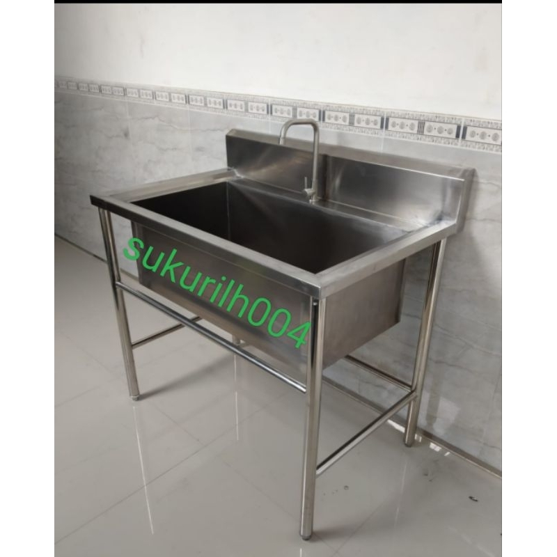 Jual MEJA SINK WASTAFEL STAINLESS 304/WASTAFEL SINK STAINLESS | Shopee ...