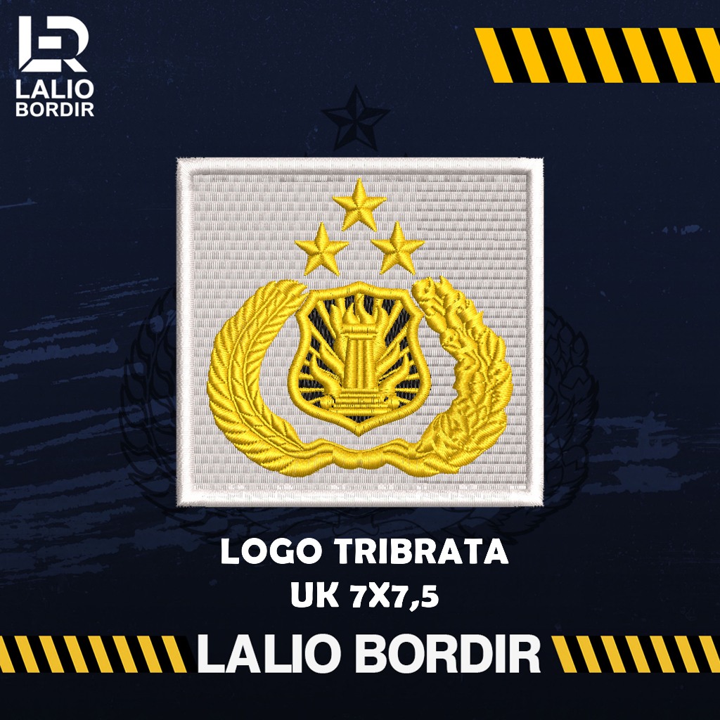 Jual Lalio Bordir Logo Tribrata UK 7x7.5 | Shopee Indonesia
