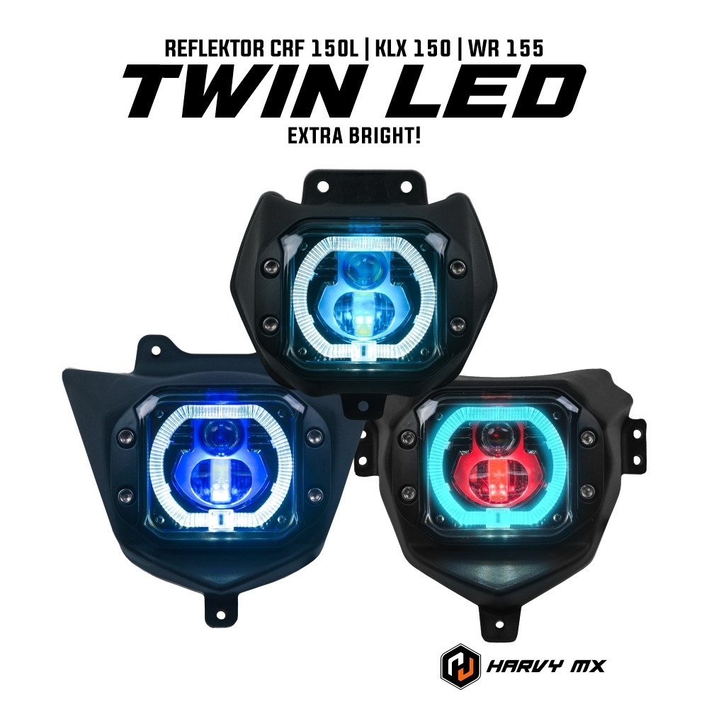Jual HARVYMX Reflektor Twin Led CRF 150L KLX Bigfoot Dtracker New WR ...