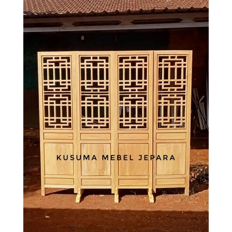 Jual Partisi Sketsel Penyekat Ruangan Minimalis Motif Geometri China ...