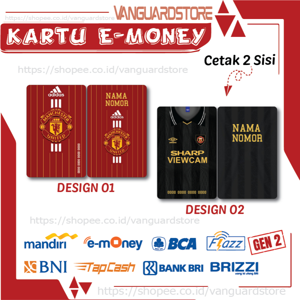 Jual KARTU E MONEY E TOLL MANCHESTER UNITED FC CLUB BOLA 56 EMONEY ...