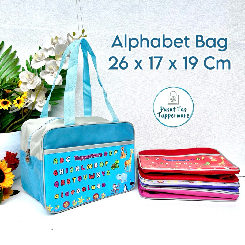 Jual Tas Bekal Motif Alphabet Tupperware (Zipper Bunga Es) | Shopee ...