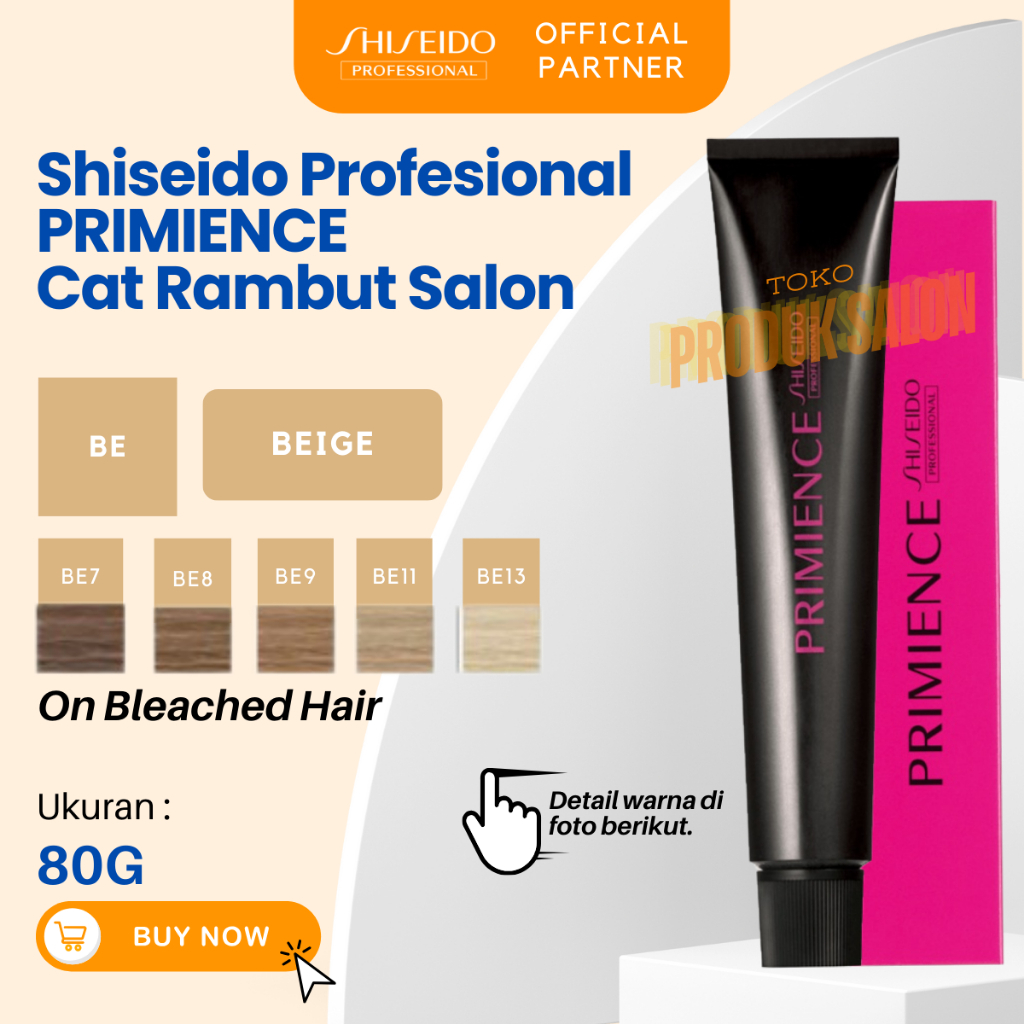 Jual BE (BEIGE) CAT RAMBUT SALON JEPANG PRIMIENCE SHISEIDOHairColor 80g ...