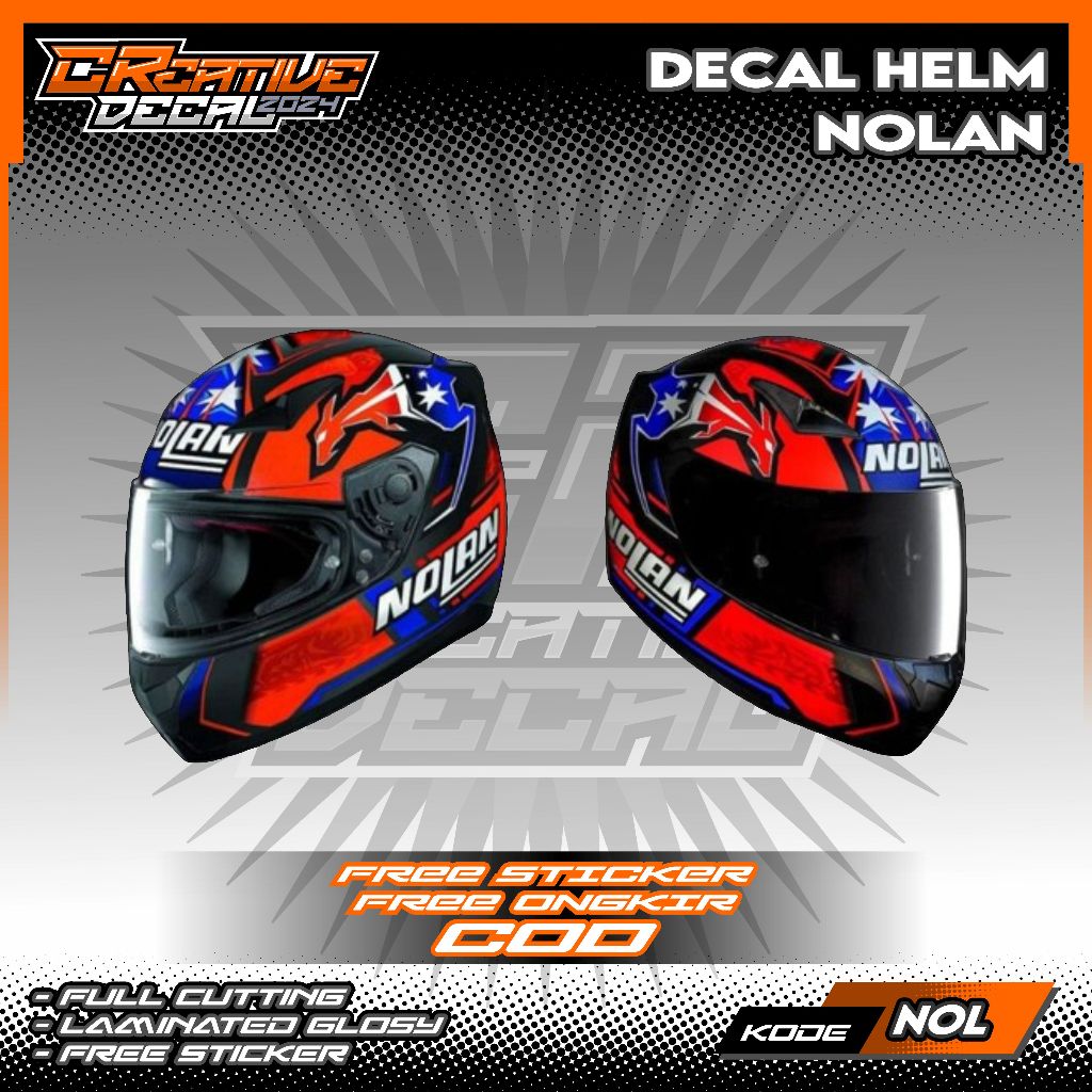 Jual STIKER DECAL HELM NOLAN FULL FACE | DECAL HELM | DECAL STIKER ...