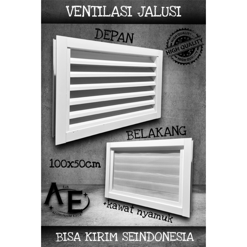 Jual VENTILASI UDARA ALUMUNIUM JALUSI L100xT40 (bisa custom ukuran ...