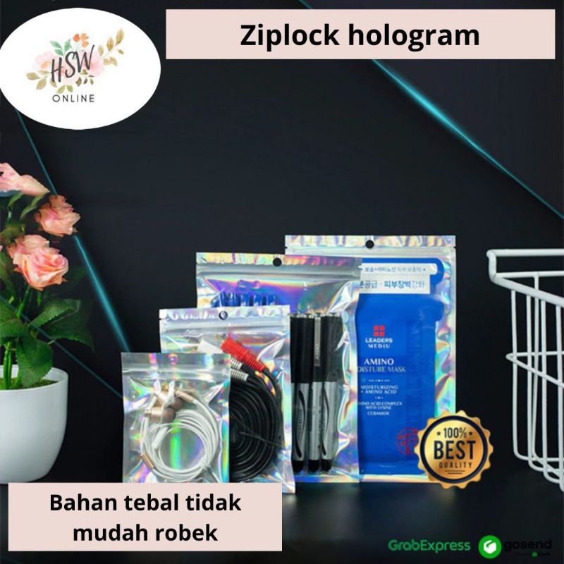 Jual Plastik Klip Hologram Ziplock Pouch Plastik Opp Zipplock Hologram ...