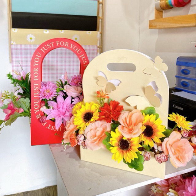 Jual BLOOM BOX BUNGA/FLOWER BOX/BUNGA BASKET/BUNGA TENTENG/KOTAK BUNGA ...