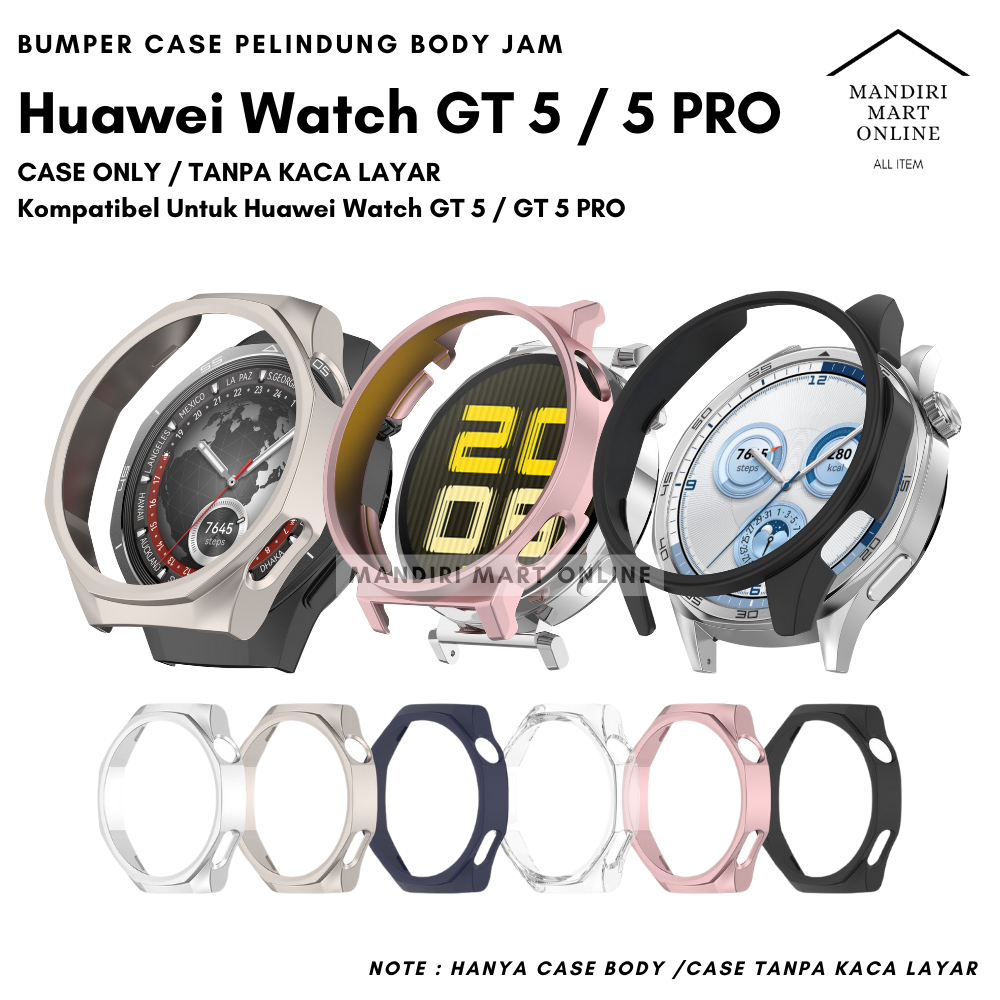 Jual Bumper Case 2 in 1 Huawei Watch GT 5 / GT 5 PRO 46mm Hard Case Tanpa Pelindung Layar Huawei ...