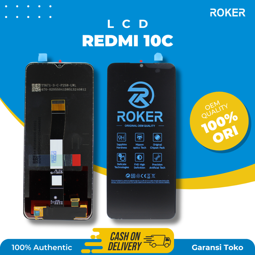 Jual ROKER LCD TOUCHSCREEN XIAOMI REDMI 10C TS FULLSET BY ROKER ...