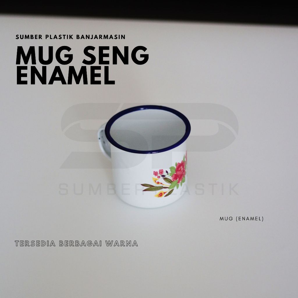 Jual Mug Kembang 7 cm Cangkir Enamel Seng Jadul Gelas Tangkai Air Minum ...