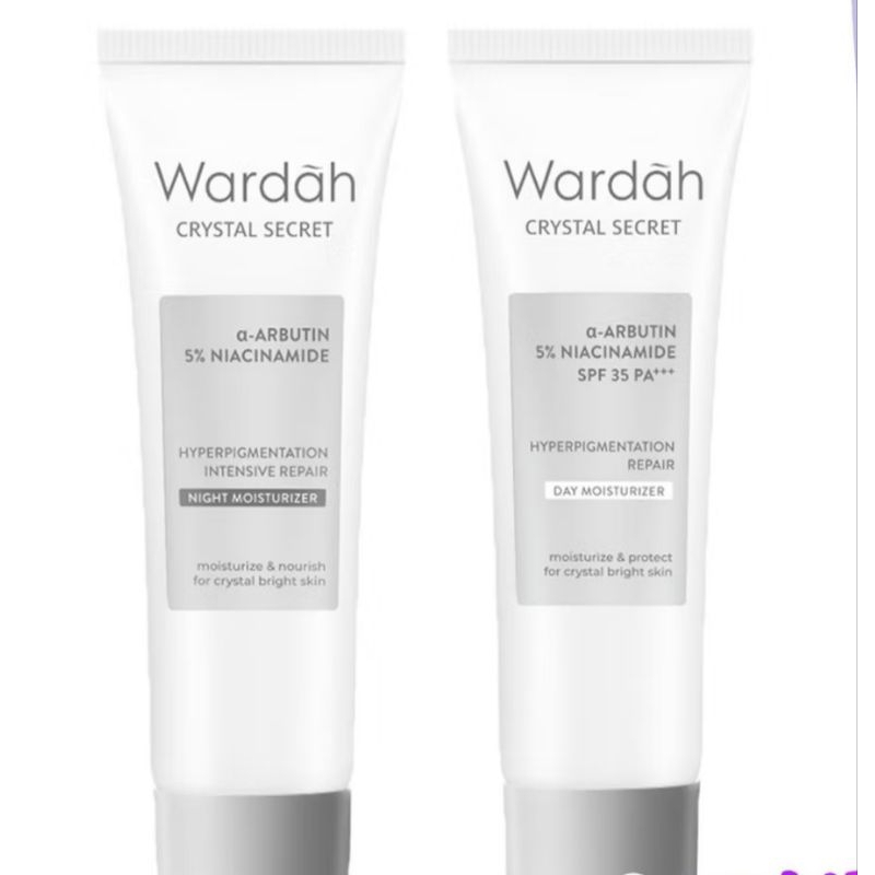 Jual (2 PCS) Wardah Crystal Secret Day Moisturizer + Night Moisturizer ...