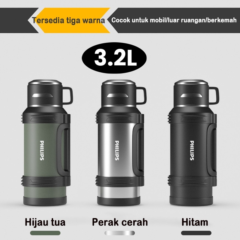 Jual Philips 100%original Vacuum Cup Thermos 316 Stainless Steel 3.2 ...