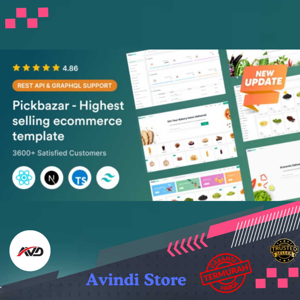 Jual PickBazar - React Ecommerce Template with React Hooks, Next JS, GraphQL & REST API | Shopee ...