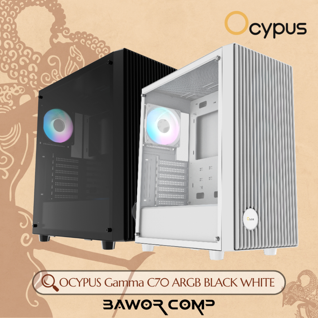 Jual OCYPUS Gamma C70 ARGB Black / White Free 4 Fan ARGB | Casing PC ...