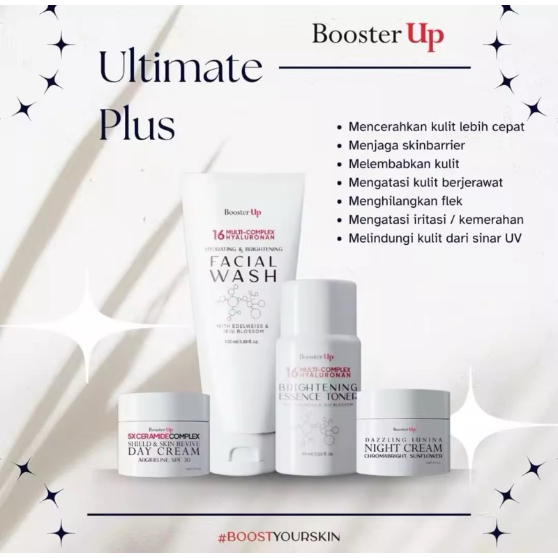 Jual PAKET BOOSTERUP ULTIMATE PLUS DAZZLING LUMINA NIGHT CREAM ...