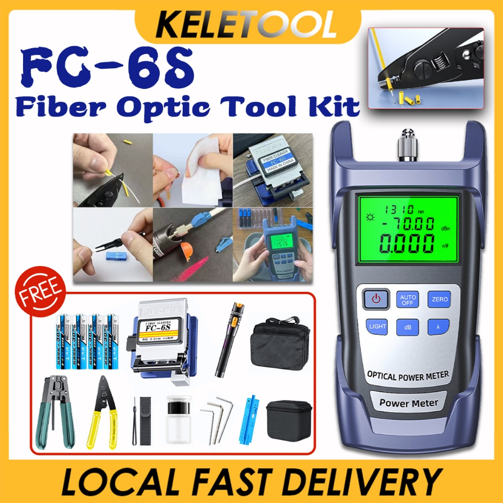 Jual FTTH Fiber Optic Tool Kit FC-6S Alat Serat Optik Kit Power Set ...