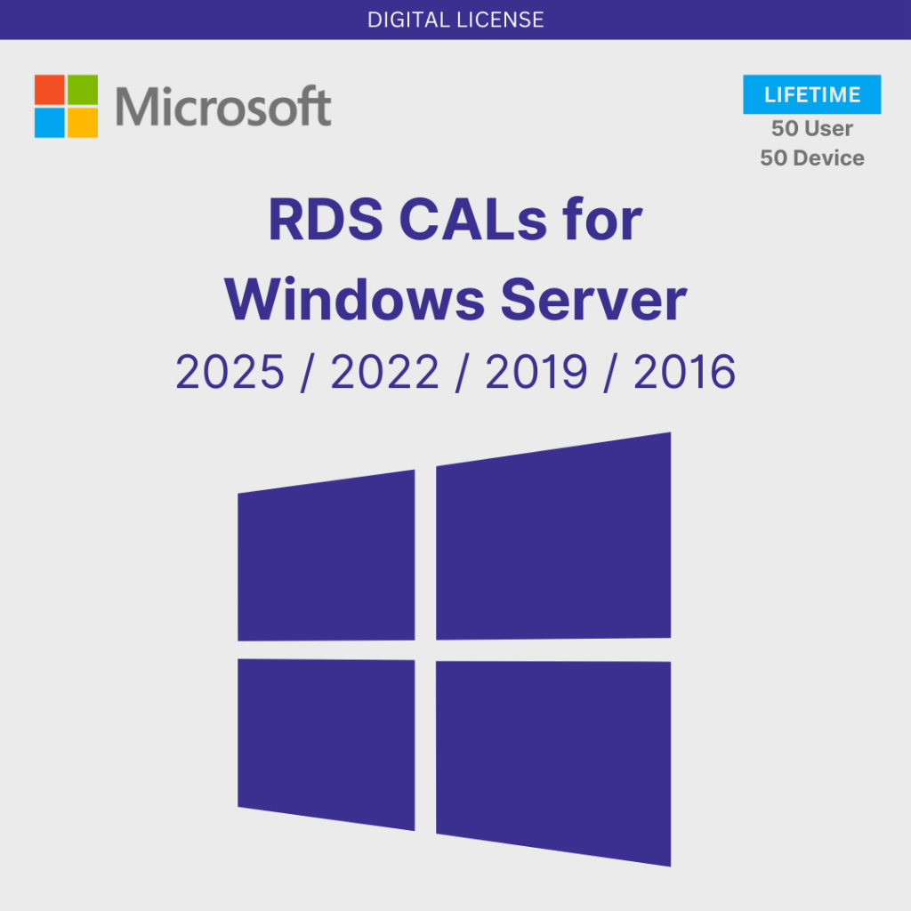 Jual Remote Desktop Services CALs for Windows Server 50 User/Devices ...